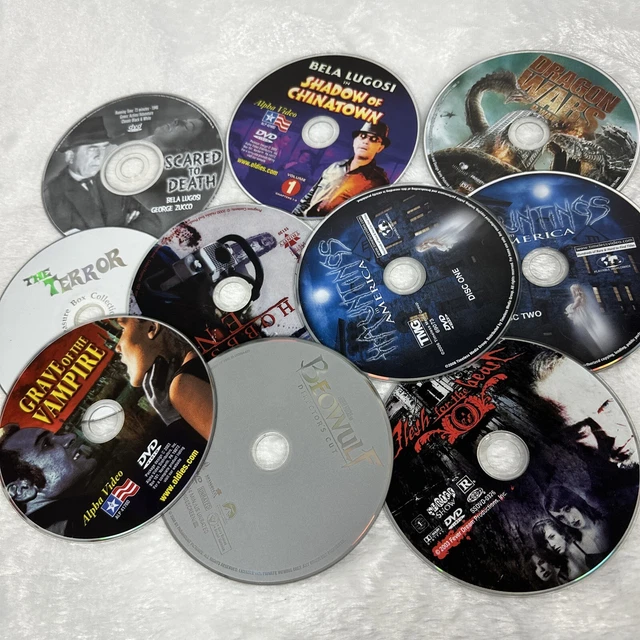 LOT OF 10 Horror DISC ONLY DVD lot Haunting in America, Classic Bela ...