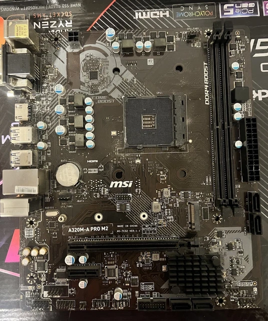 MSI A320M PRO-M2 V2 AM4 DDR4 Motherboard With IO shield £40.00 ...