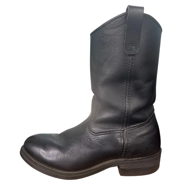 VINTAGE RED WING 1094 Pecos Black Safety Toe Western Work Boots Size US ...