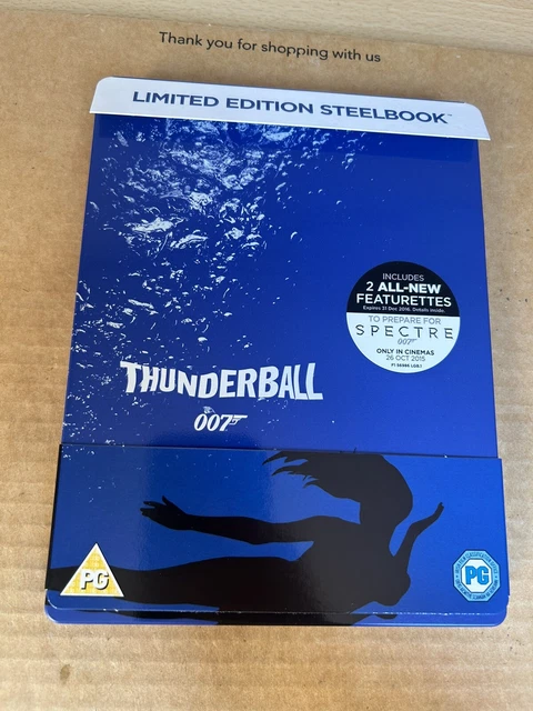THUNDERBALL (1965) RARE UK Blu Ray Steelbook S Connery James Bond 007 LIKE NEW EUR 85,73 ...