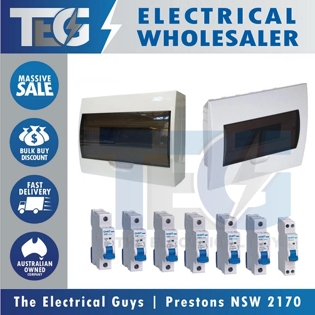 COMPLETE 12 WAY Pole Distribution Board Switchboard MCB RCD RCBO Safety ...