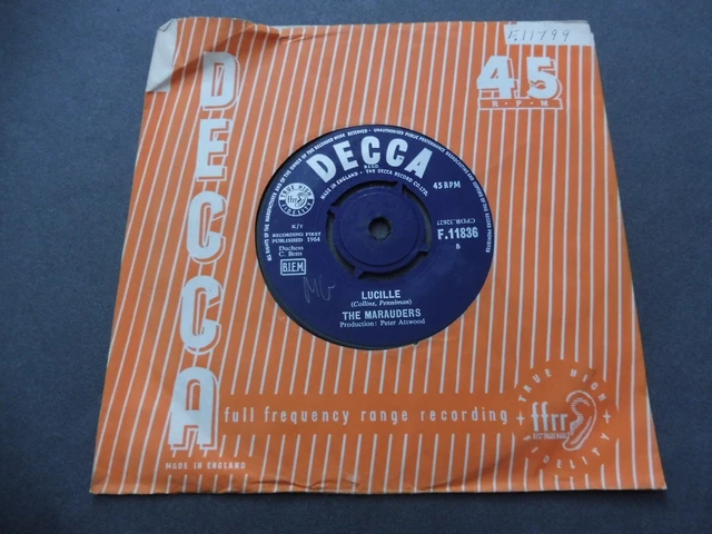 THE MARAUDERS – Lucille c/w Little Egypt 1964 UK 45 DECCA MOD R&B £5.99 ...