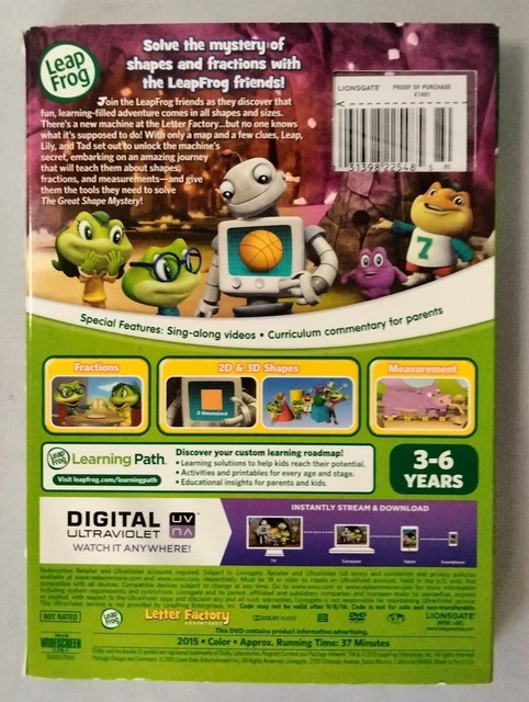 LEAPFROG LETTER FACTORY Adventures : Great Shape Mystery [DVD ...