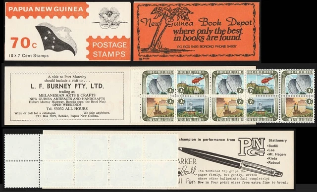 PAPUA NEW GUINEA 1972 National Day 7c booklet + 1973 Telecom booklets ...