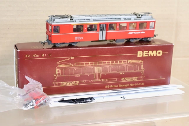 BEMO 1266 165 HOm GAUGE RhB BERNINATRIEBWAGEN ABe 4/4 LOCOMOTIVE 45 ...