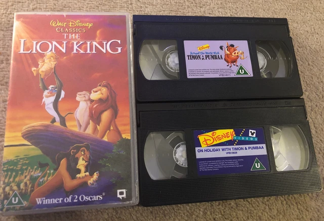 TIMON AND PUMBAA VHS Plush Disney The Lion King Small 8'' Limited ...