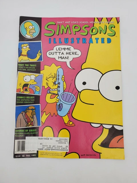 SIMPSONS ILLUSTRATED MAGAZINE with Bart and Lisa's School Newspaper ...