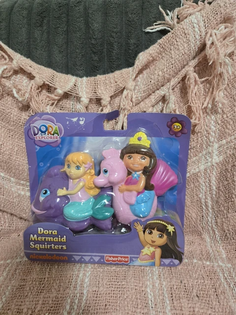 NEW FISHER PRICE Dora The Explorer Mermaid Water Bath Squirt Toy Turtle ...