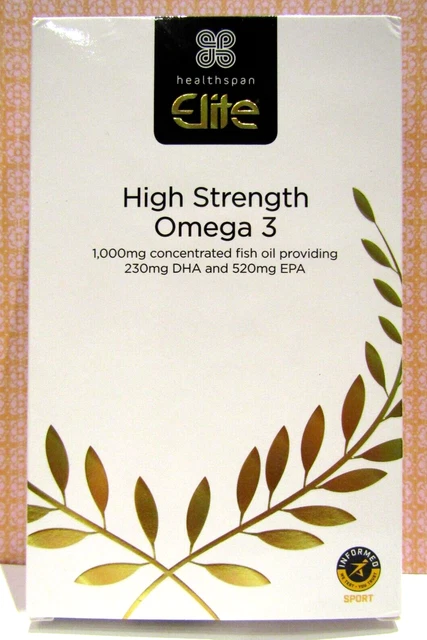 HEALTHSPAN ELITE HIGH Strength Omega 3. *119 Capsules. Expiry 04/2026 ...