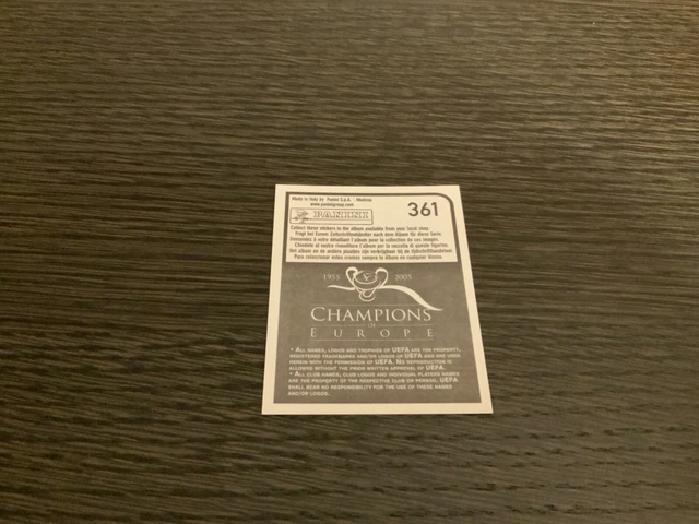 CHAMPIONS OF EUROPE 1995/2005💥Panini💥 Valencia💥Rodriguez💥Fig. N° 361 ...