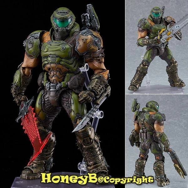 GAME ANIME DOOM Eternal Doom Slayer Doomguy Action Statue Figure Figma ...