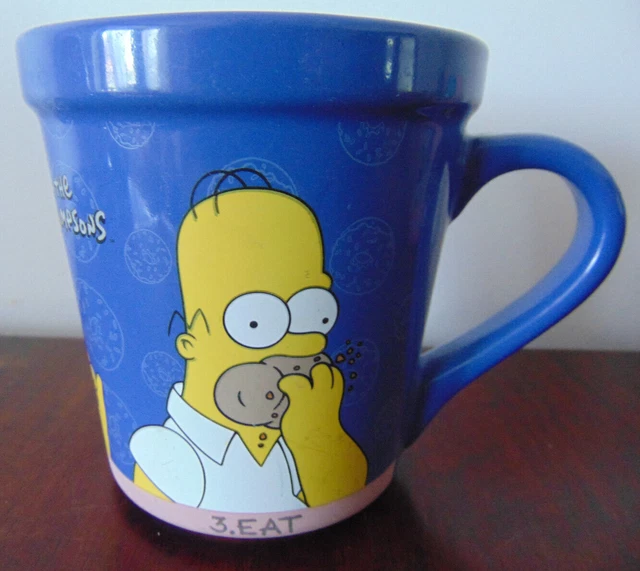 2002 KINNERTON THE Simpsons Homer Simpson Ceramic Mug 10cm Dia 11cm ...