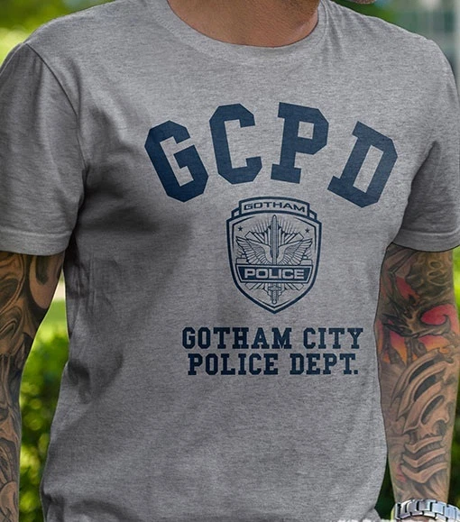 THE GOTHAM CITY Police Department GCPD Logo Batman Superman T-shirt USA ...
