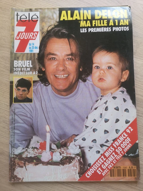 TÉLÉ 7 JOURS 14/12/1991: Alain Delon; ma fille à 1 an/ Bruel/ Patrick ...