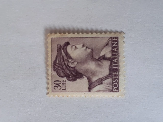 FRANCOBOLLO 30 LIRE Poste Italiane Michelangelo Filigrana - Filatelia ...