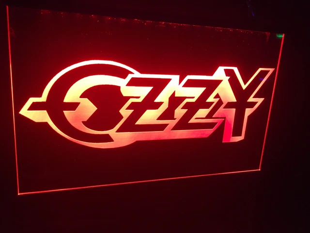 OZZY OSBOURNE LED Neon Light Sign Man Cave Music Heavy Metal Black ...