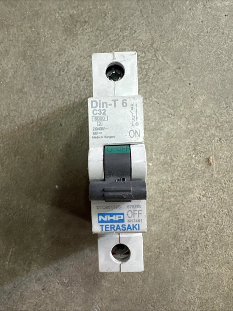 MINIATURE CIRCUIT BREAKER (Mcb) 6Ka 1P 25A C Curve Din-Terasaki- Nhp - Dtcb6125C $28.80 ...