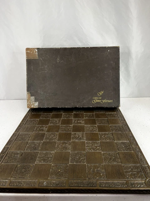 GINO FERRARI CHESS Set & Board 46cm x 46cm Oriental Style 7-12.5cm Tall ...