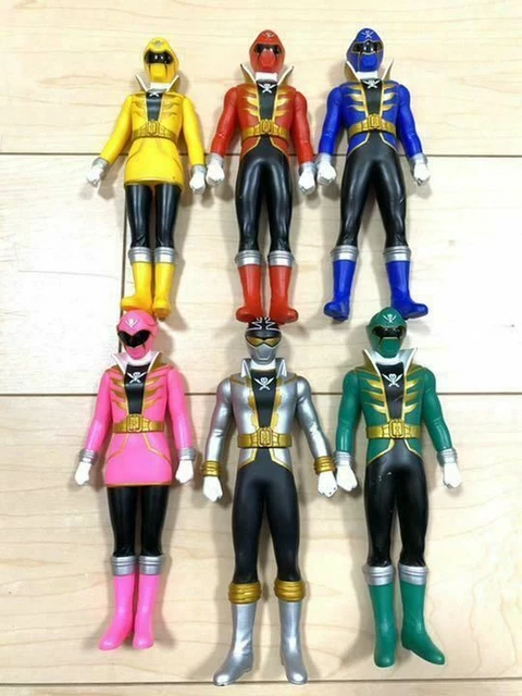 POWER RANGERS SUPER Megaforce Gokaiger Soft Vinyl Figurine 6p Set 17cm ...