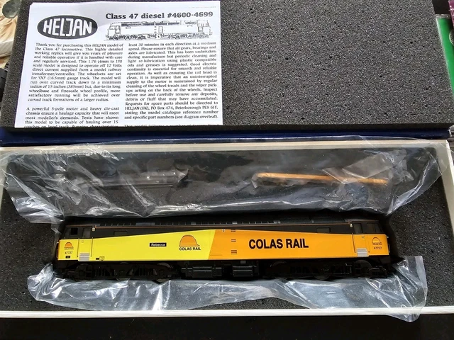 HELJAN CLASS 47 47727 Rebecca Colas Rail Livery £5.20 - PicClick UK