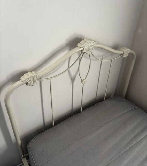 LAURA ASHLEY IVORY Cream Metal Ornate Single Bed Frame with slats £26. ...