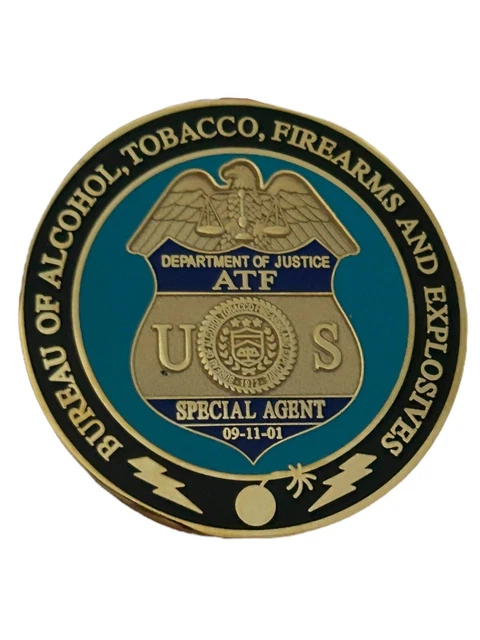 FEDERAL ALCOHOL TOBACCO Firearms ATF Explosives K9 Challenge Coin ...