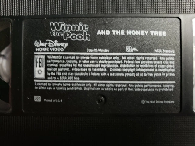 WINNIE THE POOH and the Honey Tree VHS 1991 Disney (Former Library ...