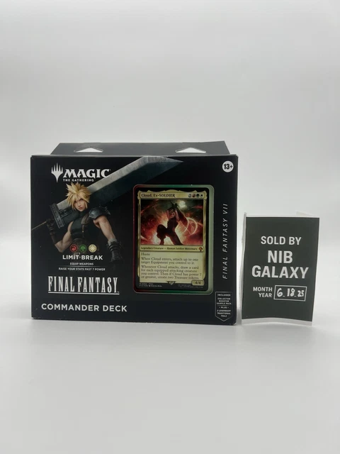 MAGIC THE GATHERING Final Fantasy Cloud Limit Break Commander Deck IN ...