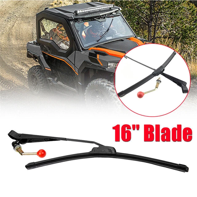 UNIVERSAL MANUAL OPERATED Windshield Wiper Kit For UTV Cart Can Am ...