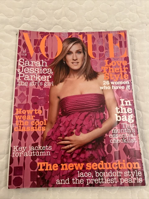 VOGUE UK MAGAZINE Sarah Jessica Parker October 2003 Vintage British ...