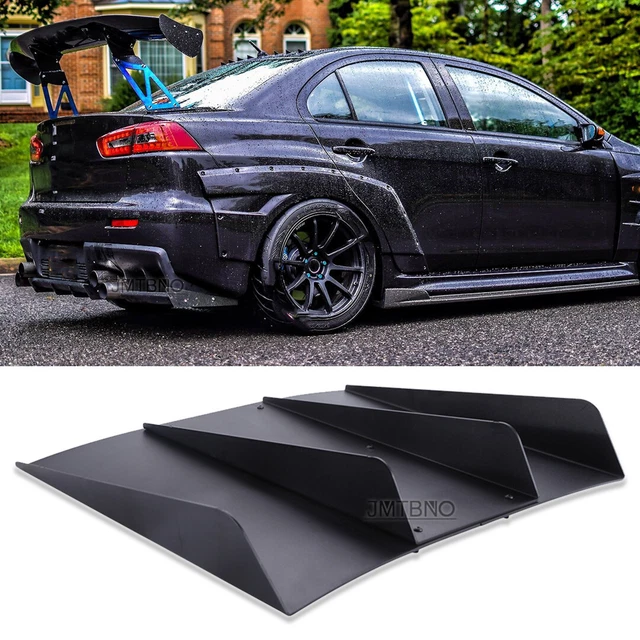 FOR MITSUBISHI LANCER Evo X Rear Bumper Diffuser Splitter Lip Spoiler ...