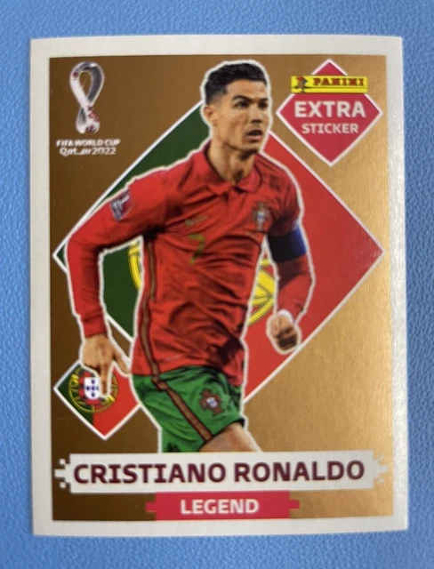 PANINI FIFA WORLD Cup Qatar 2022 Cristiano Ronaldo Legend Extra Sticker ...