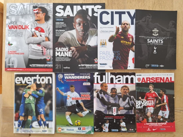 TOTTENHAM SPURS 8 Away Programme Bundle 2009 To 2015 £3.82 - PicClick UK
