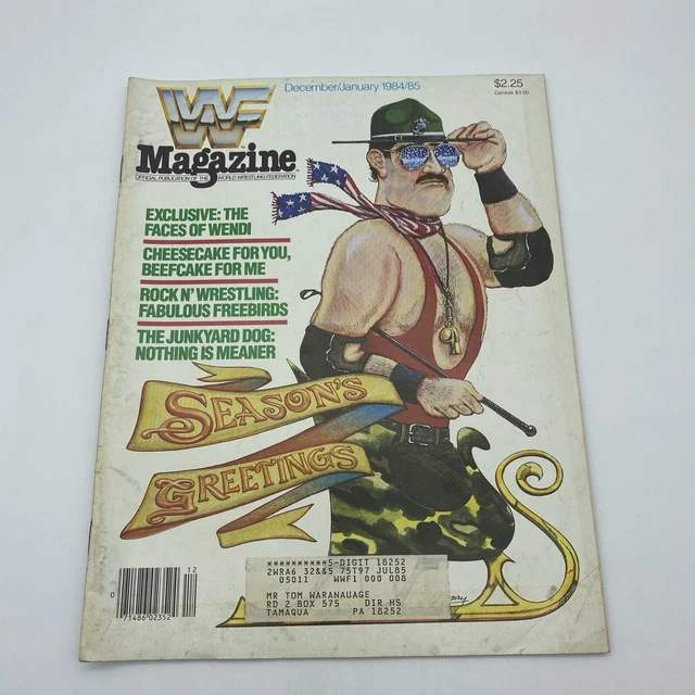 WWF MAGAZINE DECEMBER JANUARY 1984 1985 Sergeant Slaughter £15.52 ...