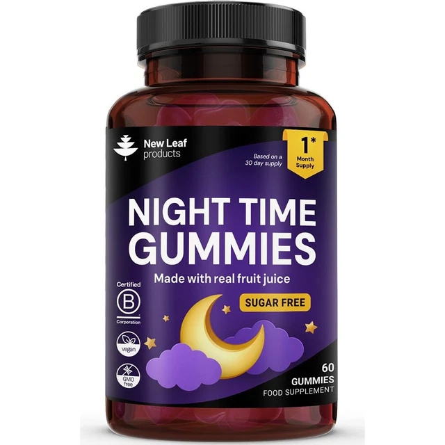 CHEWABLE NIGHT TIME Sleep Gummies - Enriched with Vitamin B6 and ...