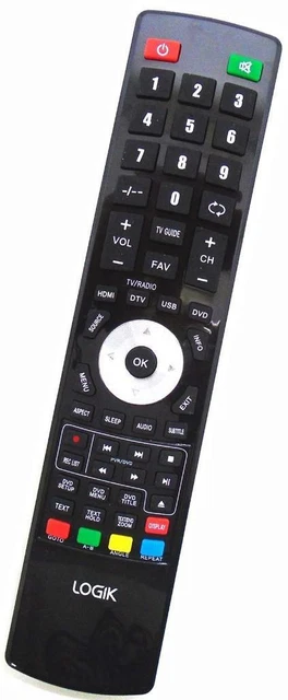NEW GENUINE LOGIK HD Ready LED TV Remote L32HED13 L32HED13A L26HED13 £ ...