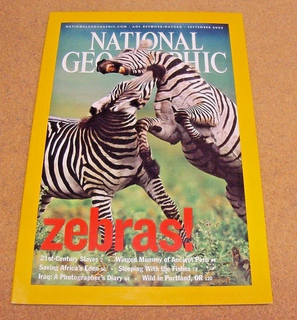 NATIONAL GEOGRAPHIC SEPTEMBER 2003 21st Century Slaves Zebras Peru ...