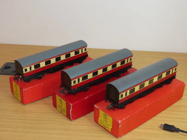 BT454: TRIX TTR - 1/580 Bogie Restaurant Coaches x 3 £21.00 - PicClick UK