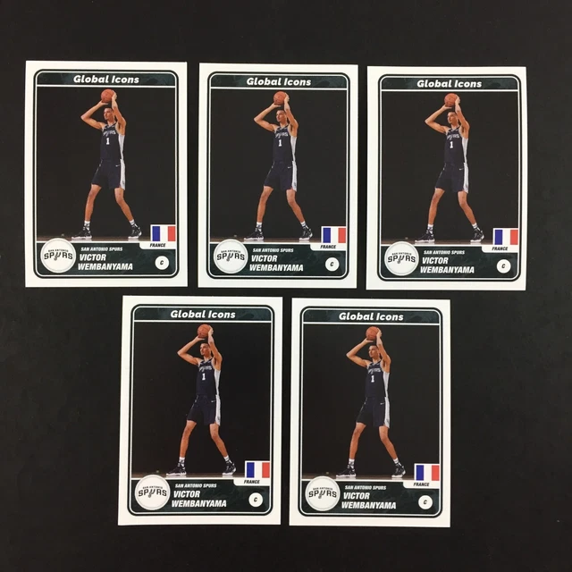 VICTOR WEMBANYAMA ROOKIE 5 Sticker NBA Panini 2023 2024 (24) #77 ...