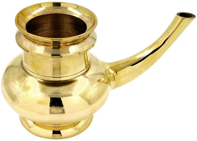 PURE BRASS KINDI Pooja Religious Lota Worship Temple Indian (4 x 5 Inch ...
