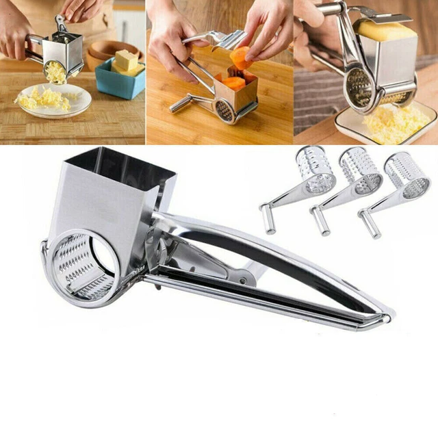 KITCHEN CRAFT STAINLESS Steel Rotary Cheese Grater Vegetable Shredder ...