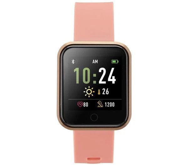 GOJI SMART GOLD CASE and Pink Straps Fitness Tracker Smart Watch £12.99 ...