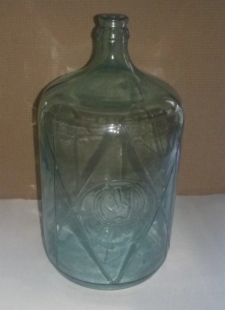 VINTAGE GREAT BEAR 5 Gallon Glass Water Bottle Carboy Blue Tint ~ VGC ...