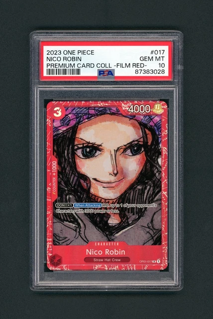 ONE PIECE TCG English Nico Robin Film Red Promo OP01-017 PSA 10 GEM ...