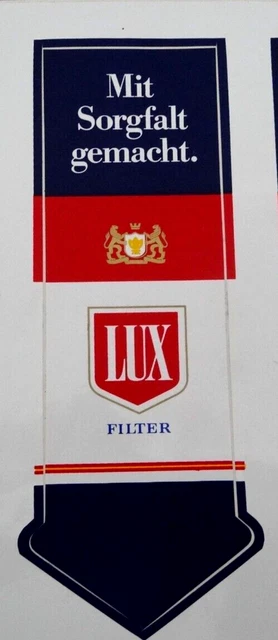 ZIGARETTENAUTOMAT-AUFKLEBER LUX FILTER With Care Gemacht. Asked 80er ...