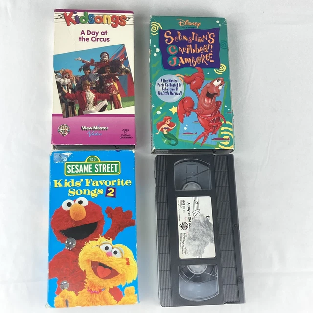 WALT DISNEY SESAME Street Kidsongs Sing Along Songs Lot of 4 VHS Tapes ...