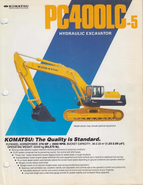 KOMATSU HYDRAULIKBAGGER PC 400 LC-5 Hydraulic Excavator 1990 Prospekt ...