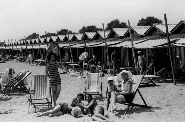 ITALY VENICE LIDO On The Beach Of Lido Di Venezia 1920-30 OLD PHOTO EUR ...