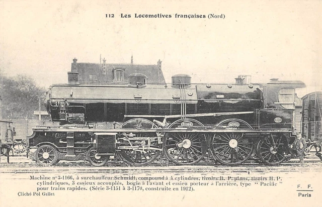 CPA TRAIN / Les Locomotives Francaises (Nord) / Machine N°31166 A Surchauffeur EUR 5,00 ...