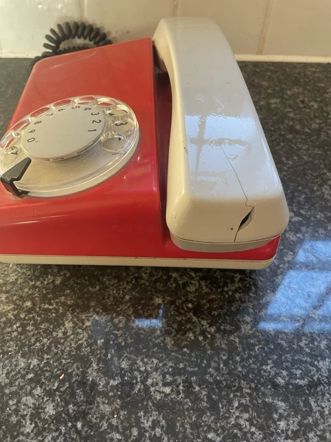 VINTAGE ROTARY DIAL Telephone - has Small Crack £10.80 - PicClick UK